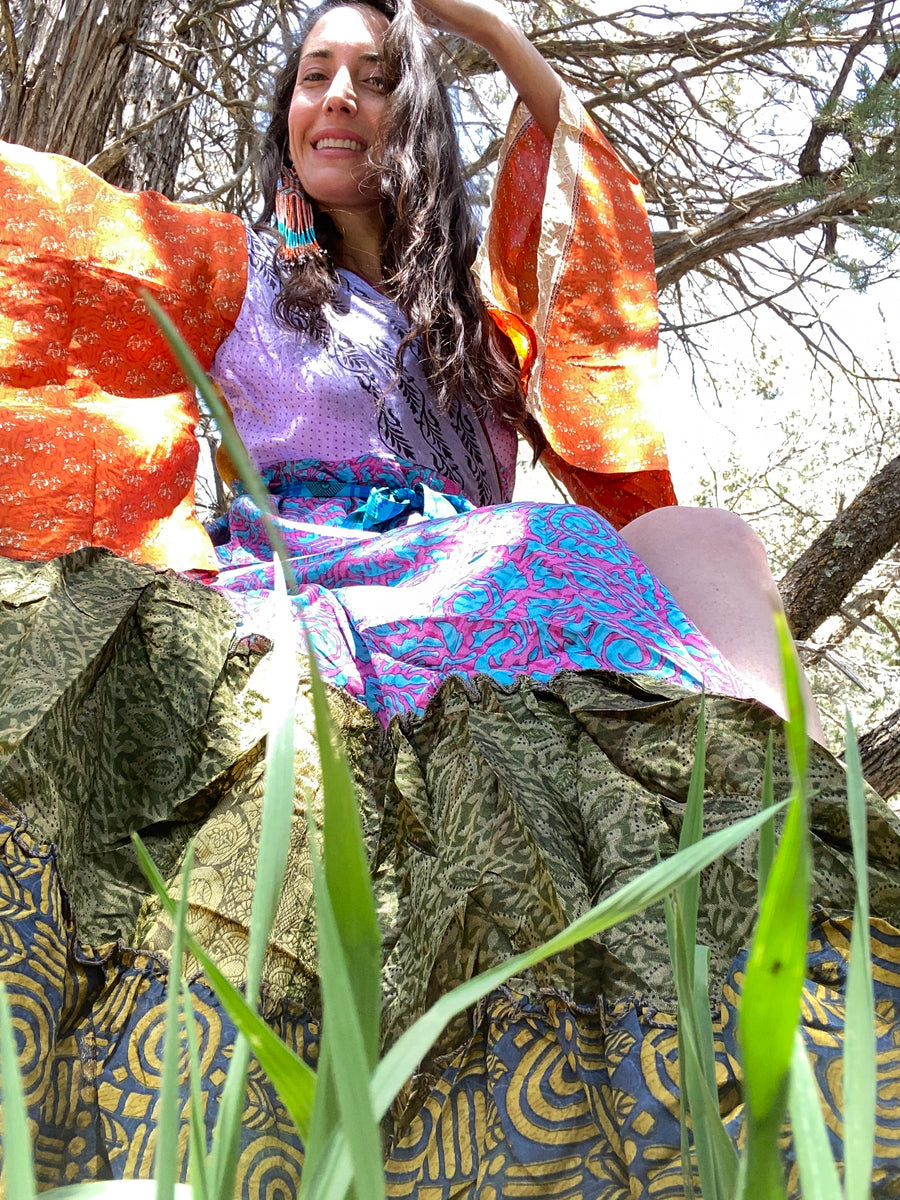 RAINBOW PRIDE PATCHWORK SILK ROBE 100% Silk Wrap Maroon Rainbow – Shop ...